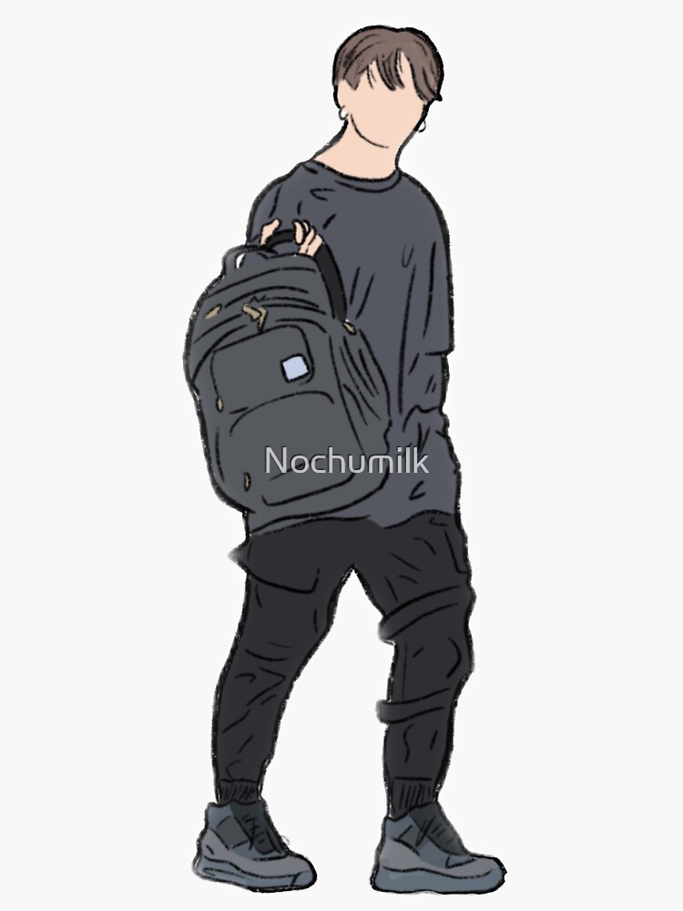 "BTS Jungkook OOTD" Sticker by Nochumilk | Redbubble