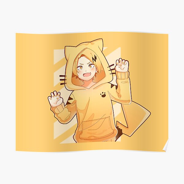 "Denki Cat Onesie!" Poster by ToffiRabbit | Redbubble