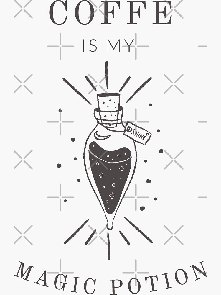 "Coffe Is My Magic Potion" Sticker for Sale by MCTshirts | Redbubble