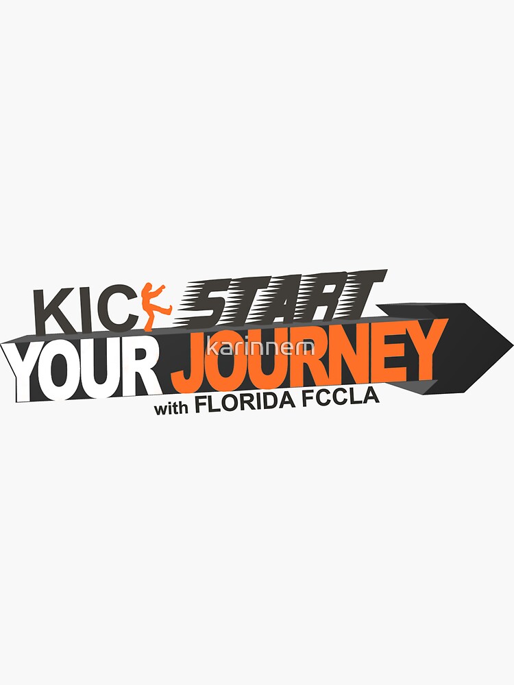 "Florida FCCLA Kickstart your Journey" Sticker by karinnem | Redbubble