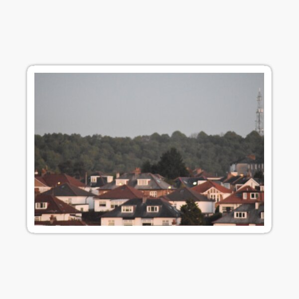 "Vintage Aesthetic Photo of Colourful Houses in Suburbs" Sticker by ...