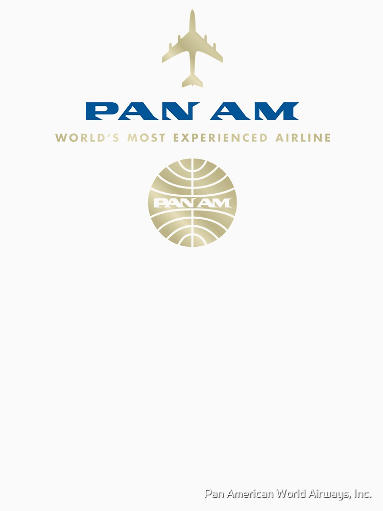"Pan Am Gold and Blue Logo Stack" Essential T-Shirt for Sale by ...