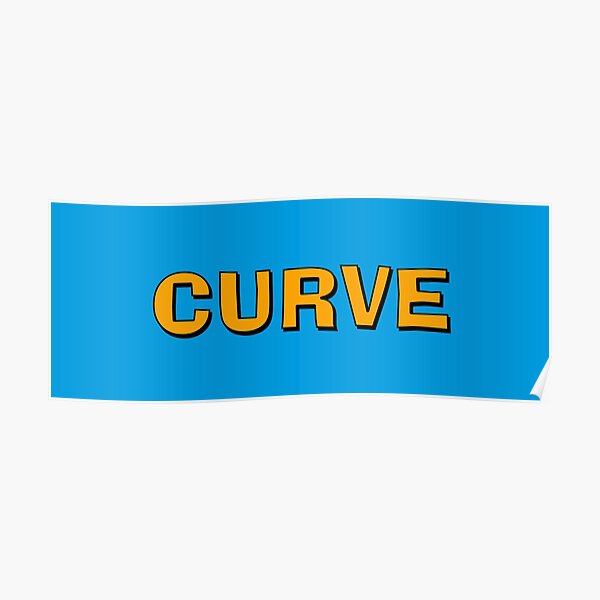 "Curve sticker" Poster for Sale by theianfox | Redbubble