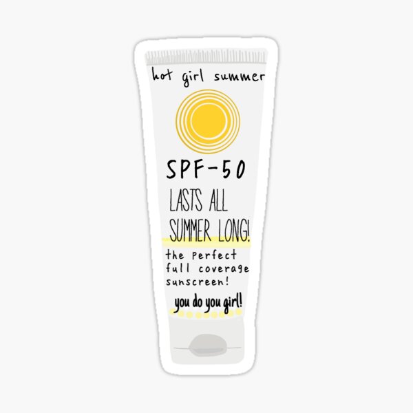 "HGS Sunscreen" Sticker for Sale by makeziebattle | Redbubble