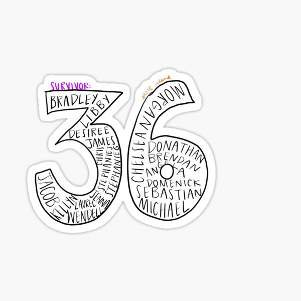 "Survivor 36" Sticker for Sale by kaliburke | Redbubble
