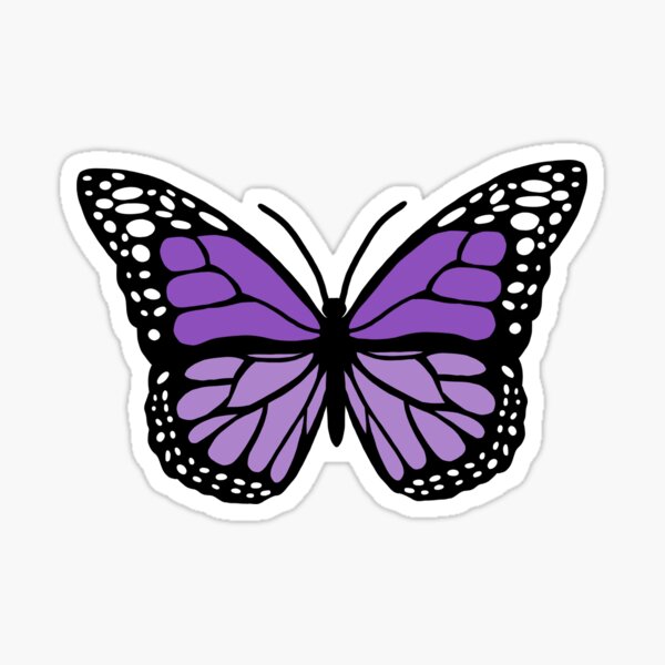 "Cute Purple Butterfly" Sticker for Sale by paalviola | Redbubble