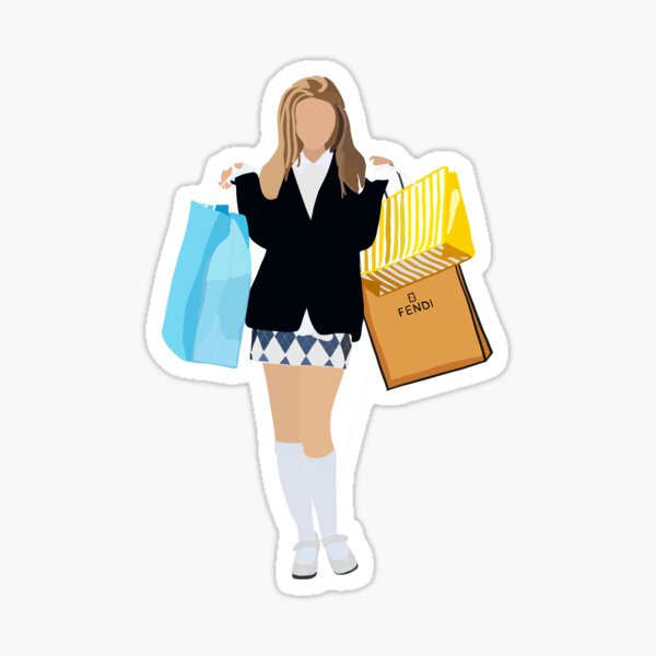 "Shopping Cher" Sticker for Sale by makeziebattle | Redbubble