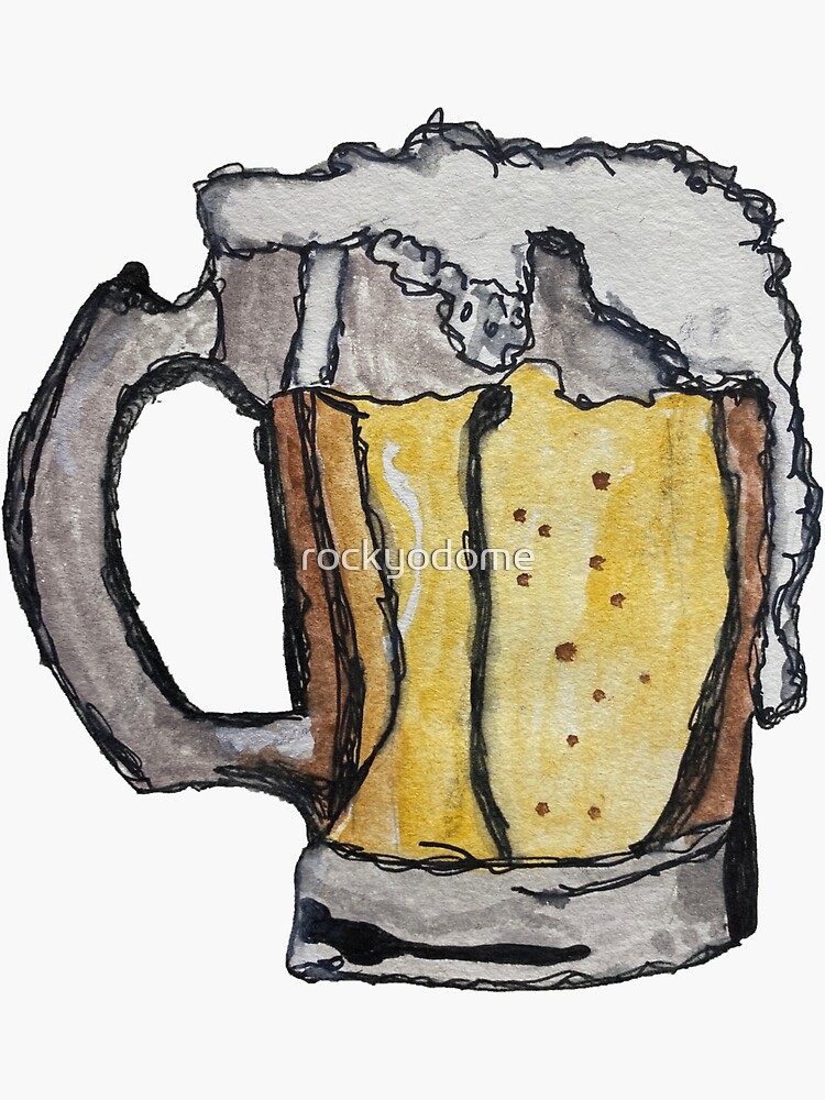 "Beer Mug" Sticker for Sale by rockyodome | Redbubble