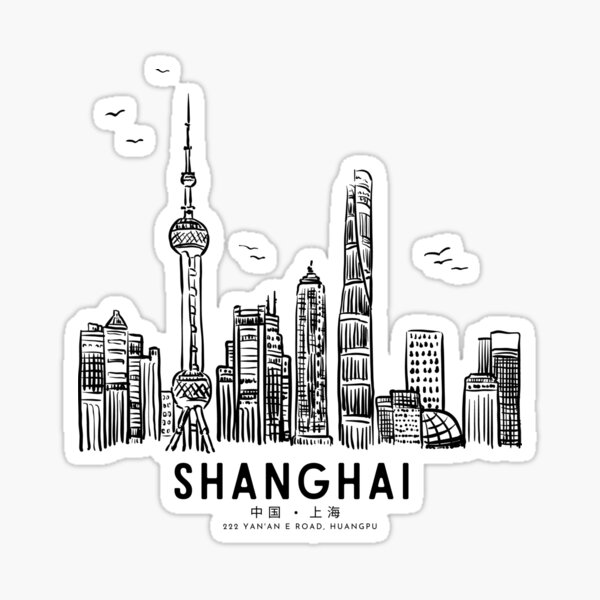 "Shanghai Painting" Sticker for Sale by Kaixiu-Art | Redbubble