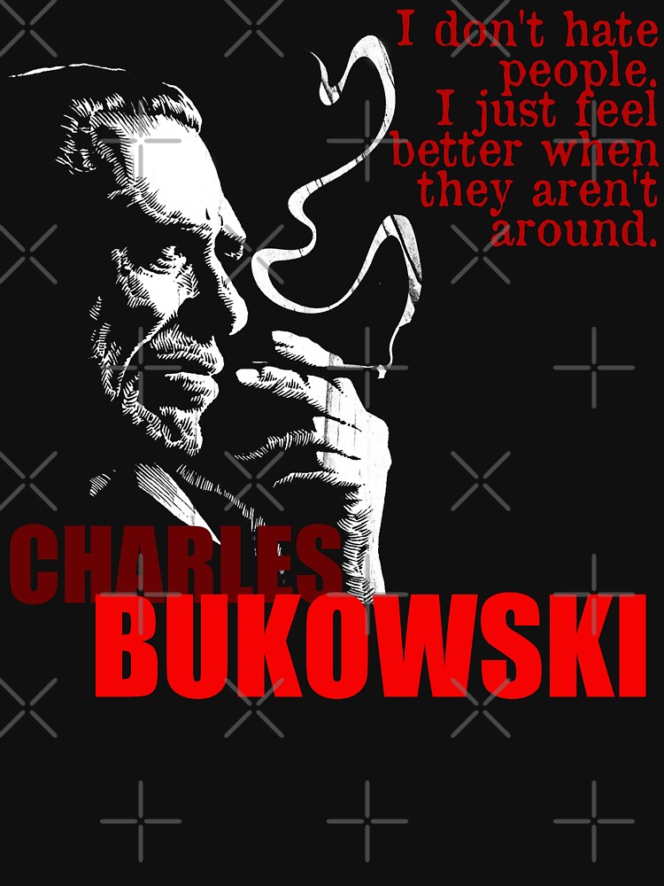"Poet & Author Charles Bukowski Tee" Essential T-Shirt for Sale by ...