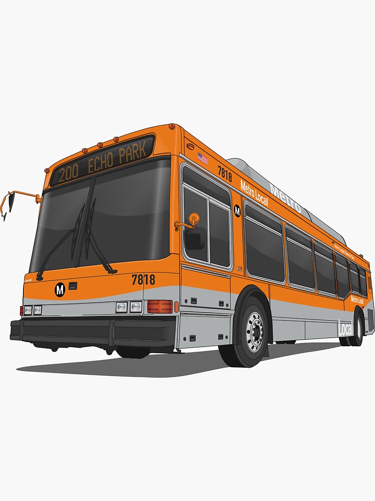"LA Metro Transit Bus" Sticker for Sale by kevinne | Redbubble