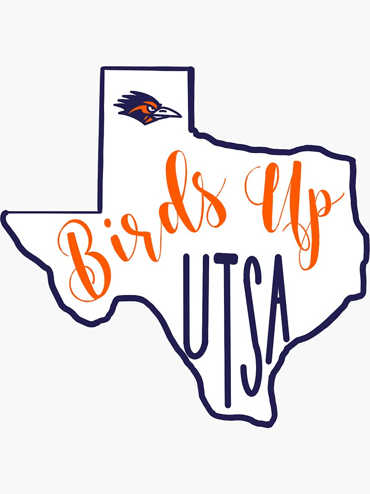 "Birds Up UTSA" Sticker by stickerandpoke | Redbubble
