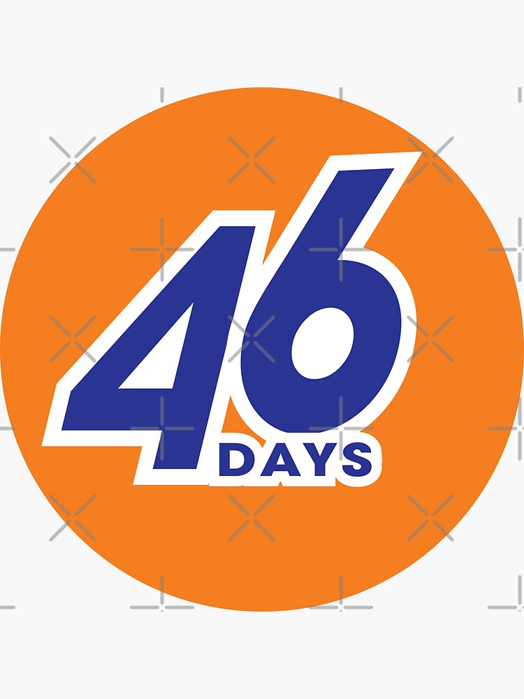 "46 days" Sticker by PhishPharts | Redbubble