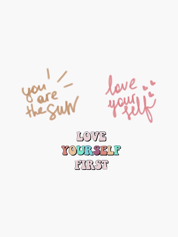 "self love sticker pack" Sticker for Sale by leyla-k | Redbubble