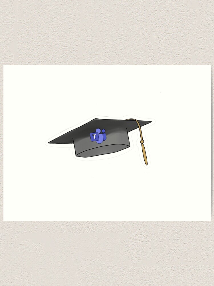 "Microsoft teams graduation cap" Art Print by littledoodles25 | Redbubble