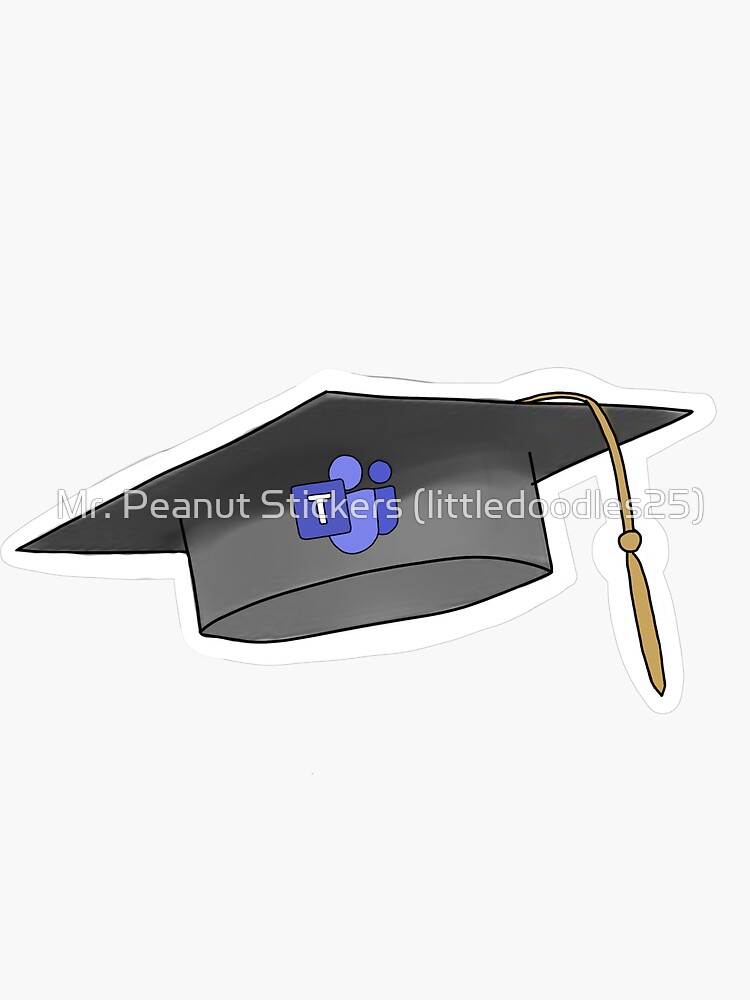 "Microsoft teams graduation cap" Sticker by littledoodles25 | Redbubble