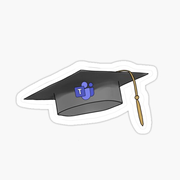 "Microsoft teams graduation cap" Sticker by littledoodles25 | Redbubble