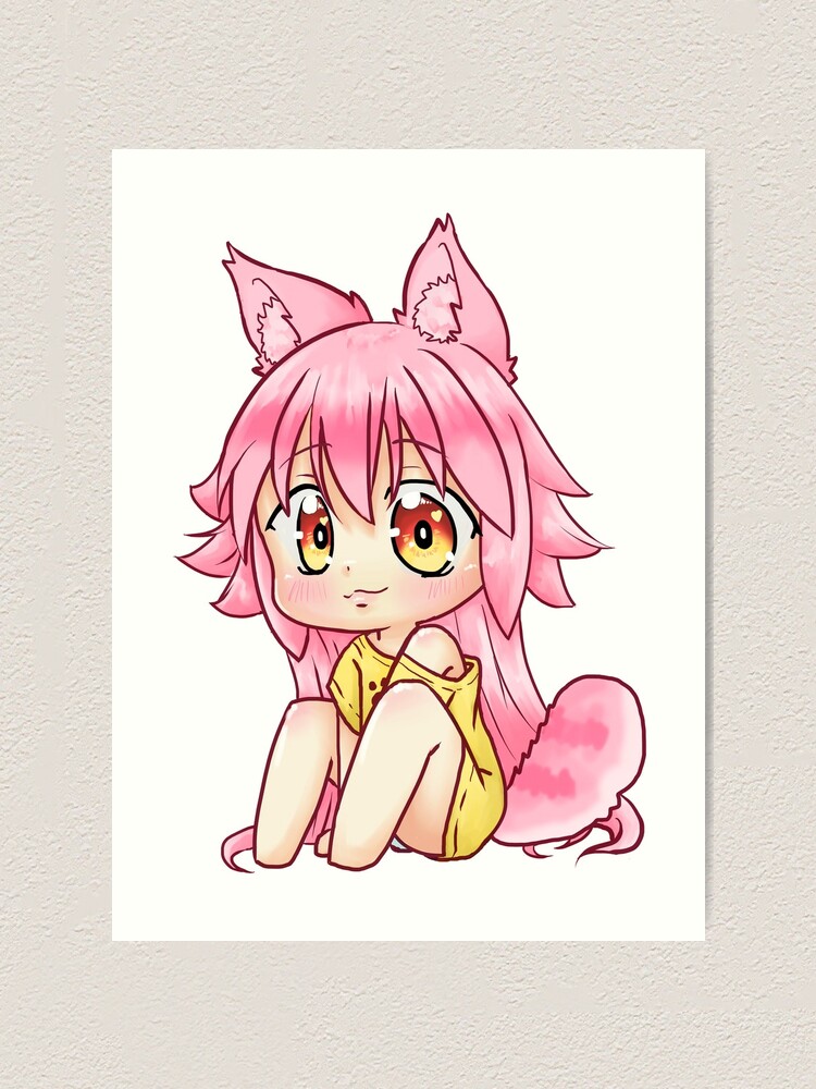"Chibi Ranka Ookami" Art Print by KatSakuSaku | Redbubble