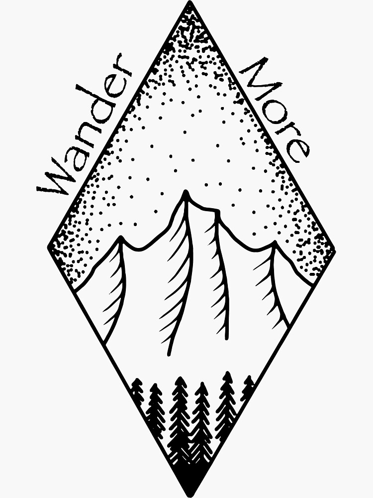 "Wander More" Sticker by ZbraDesigns | Redbubble