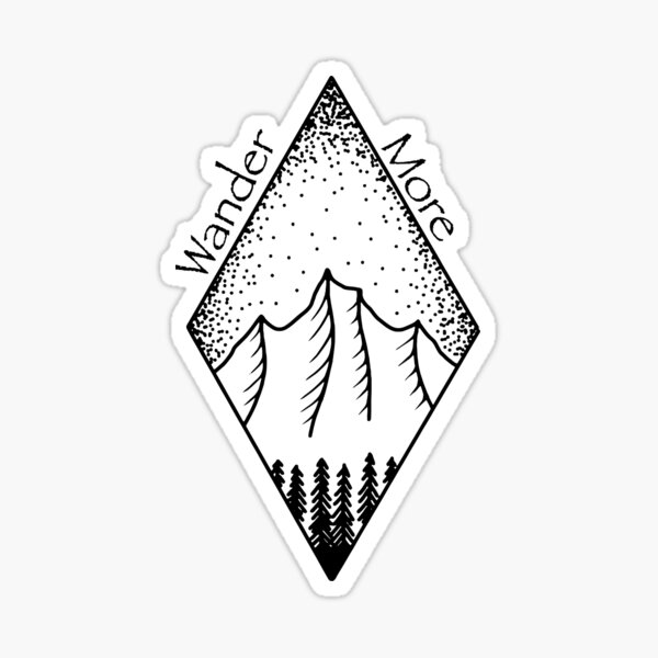 "Wander More" Sticker by ZbraDesigns | Redbubble
