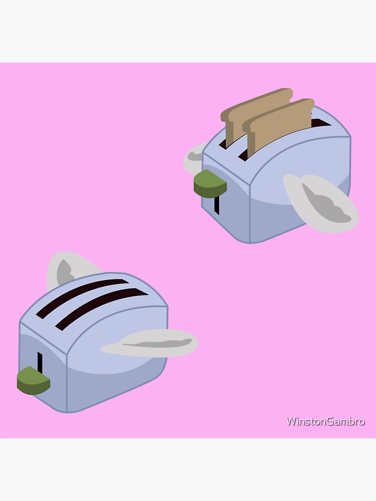 "Flying Toaster" Sticker by WinstonGambro | Redbubble