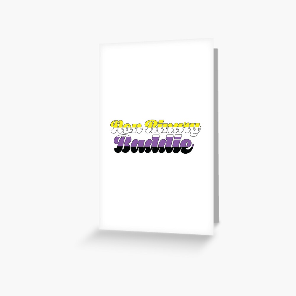 "Non Binary Baddie Flag Outline " Greeting Card by BKJOAP | Redbubble