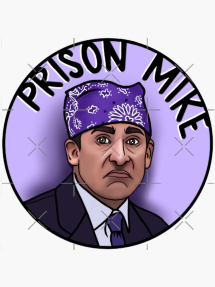 "Prison Mike - The Office - Inspired Artwork" Sticker for Sale by ...