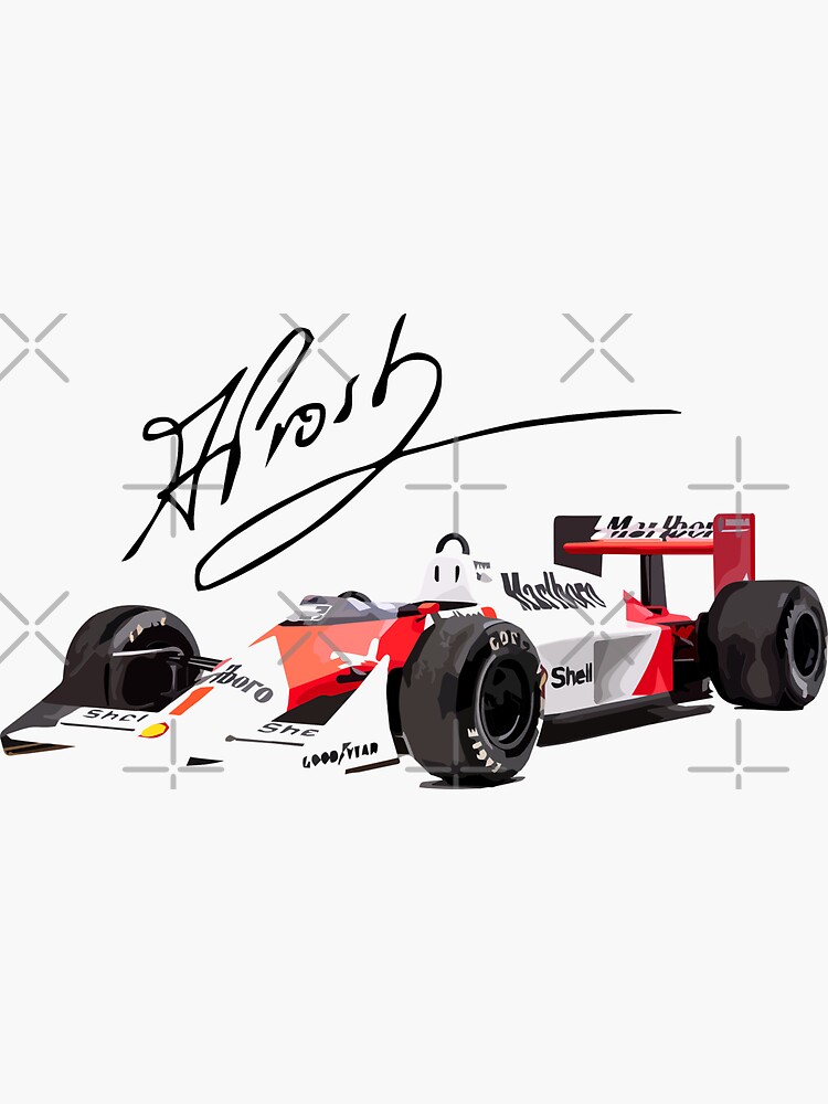 "Alain Prost McLaren MP4/3 F1 Car " Sticker for Sale by FromThe8Tees ...