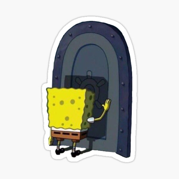 "SpongeBob Outside Meme" Sticker by rubyjfb | Redbubble