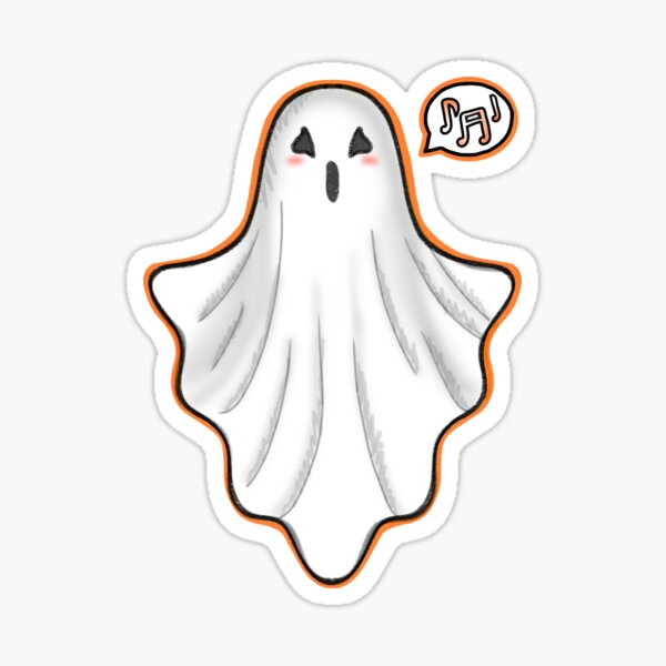 "Cute Singing Ghost" Sticker for Sale by thepmpknqueen | Redbubble
