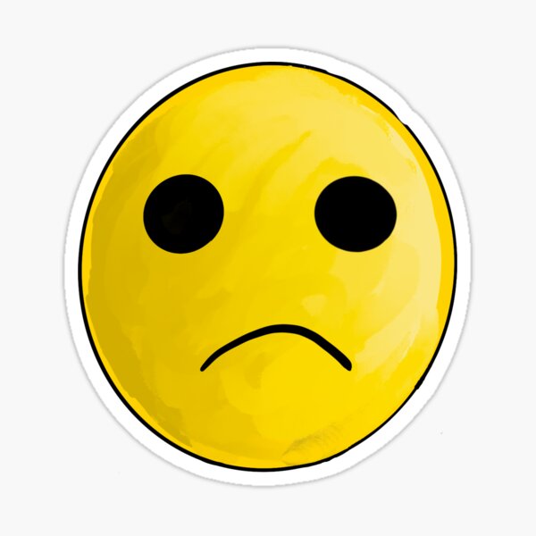 "Sad face" Sticker for Sale by samhn19 | Redbubble