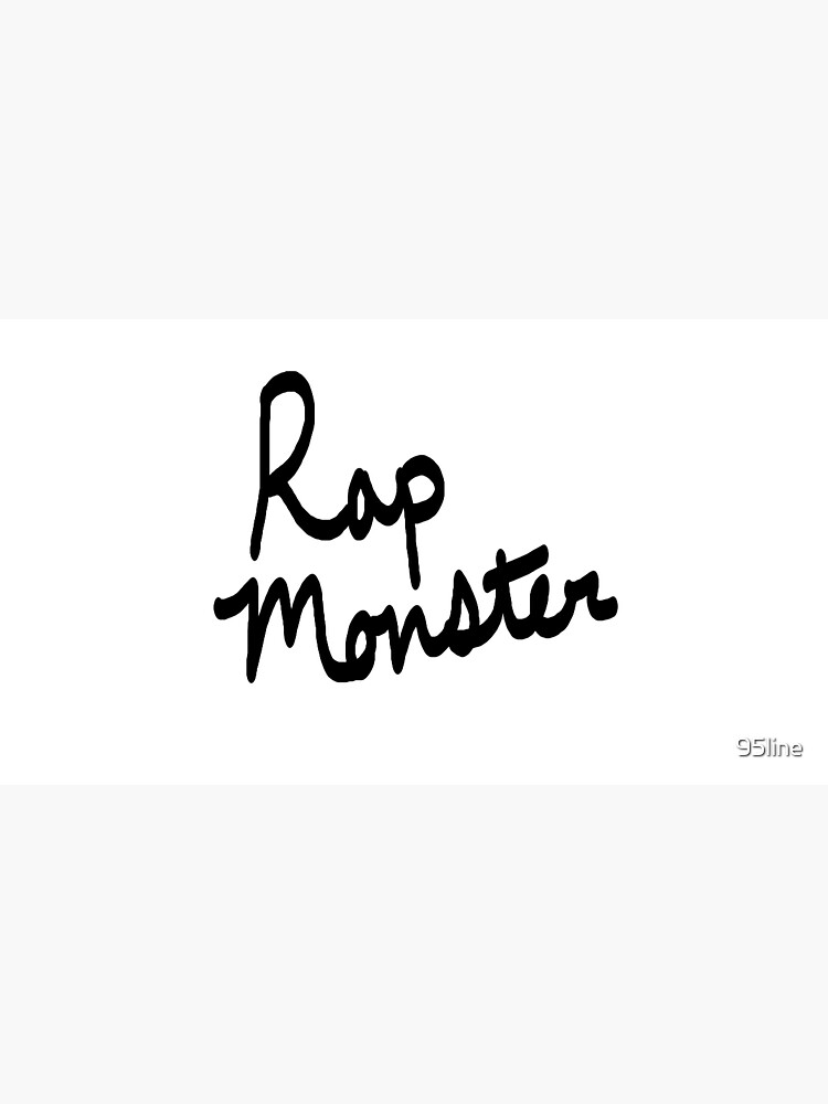 "BTS RAP MONSTER Cursive" Sticker for Sale by 95line | Redbubble