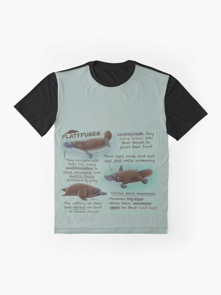 "Platypuses Fun Facts" Graphic T-Shirt for Sale by troyanthonyart ...