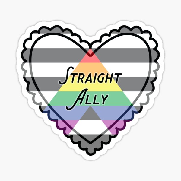 "straight ally pride flag" Sticker by brickelle | Redbubble