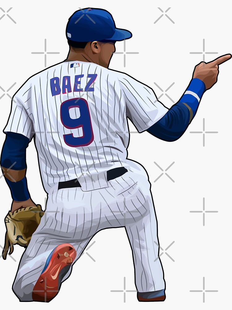 "Javier Baez #9" Sticker by VectorTower | Redbubble
