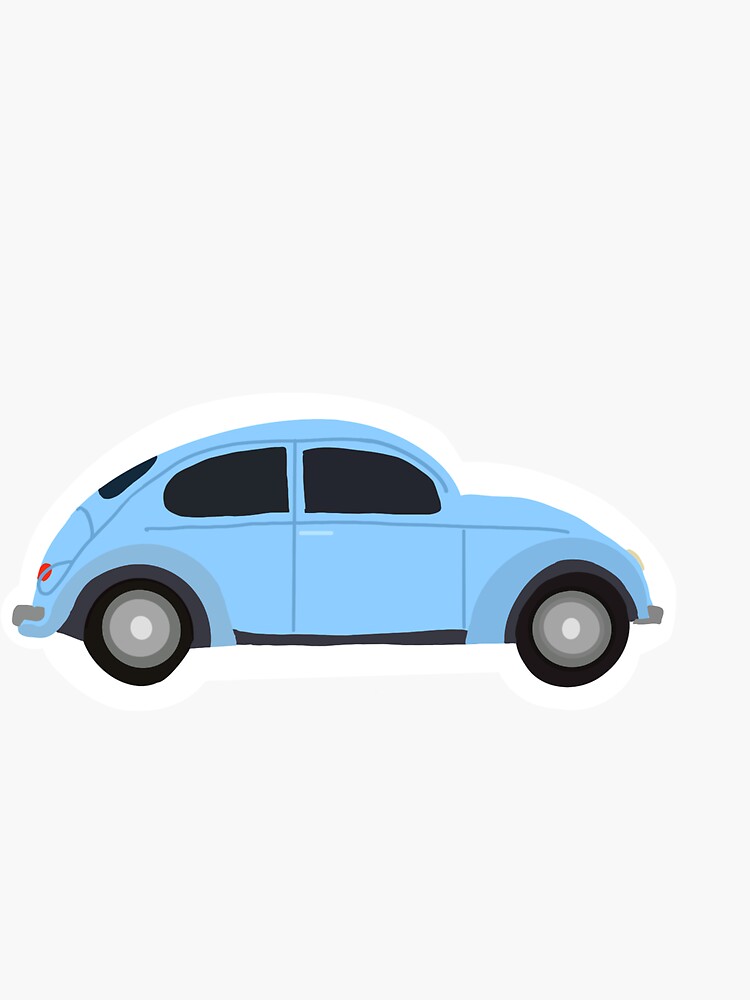 "blue car sticker " Sticker by gisellealv05 | Redbubble