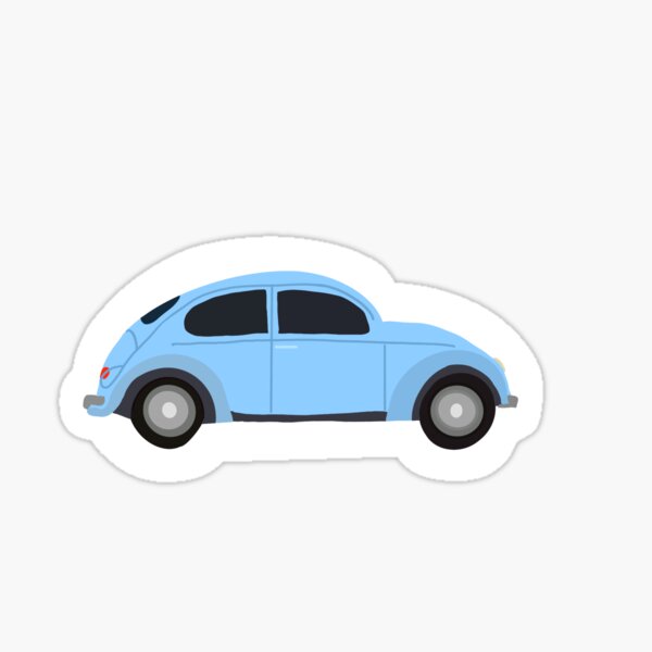 "blue car sticker " Sticker by gisellealv05 | Redbubble