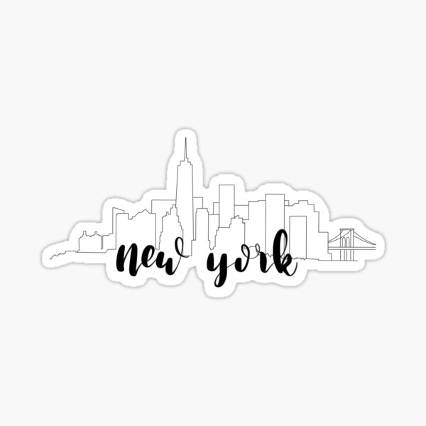 "New York Outline" Sticker for Sale by sabbi19 | Redbubble