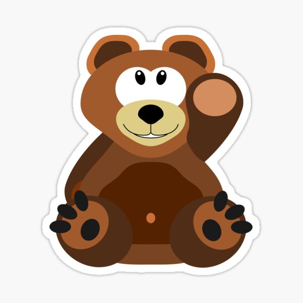"Cute Teddy Bear" Sticker by Manakaki | Redbubble