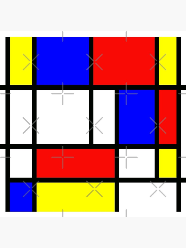 "Piet Mondrian "Composition 2" | Color Block with Red Yellow and Blue ...