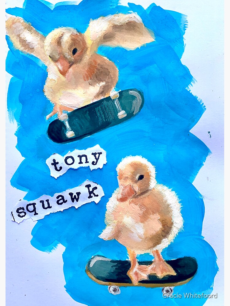 "tony squawk " Sticker for Sale by thwoorp | Redbubble