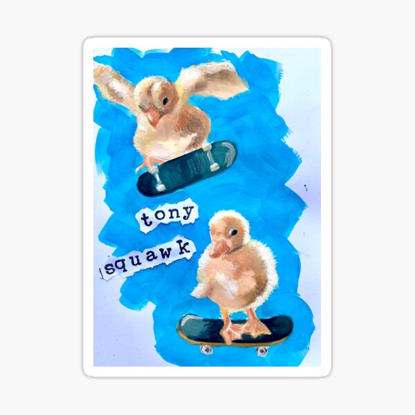 "tony squawk " Sticker for Sale by thwoorp | Redbubble