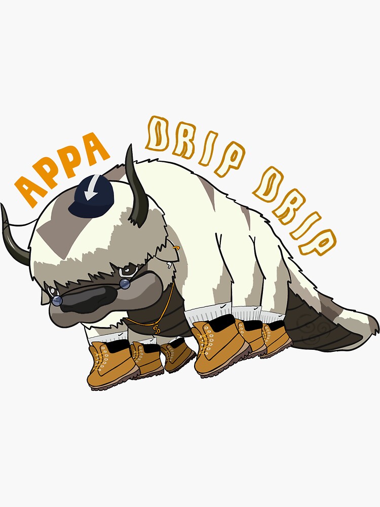 "Appa Drip Drip - Avatar the Last Airbender" Sticker for Sale by ...