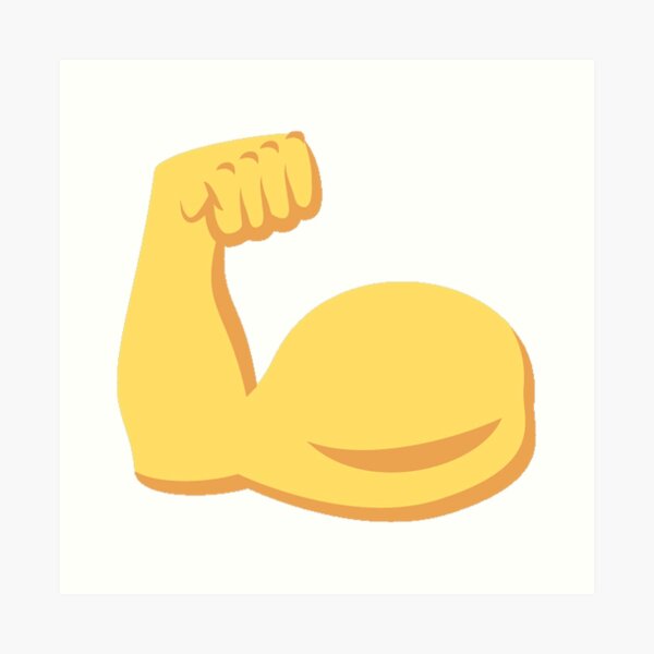 Muscle Emoji Wall Art | Redbubble
