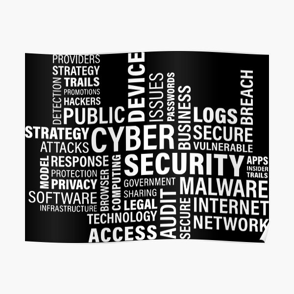 "Hacker Cyber Security" Poster for Sale by dadthebubblegut | Redbubble