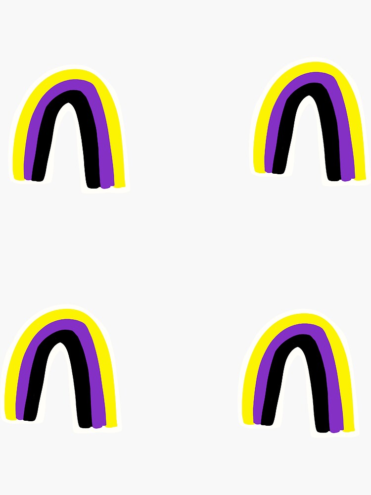 "Non Binary Rainbow" Sticker by isabellar21 | Redbubble