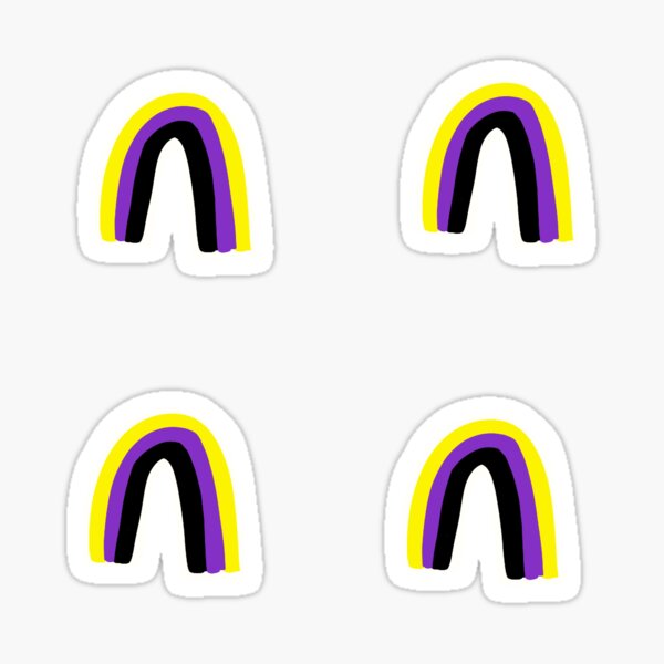 "Non Binary Rainbow" Sticker by isabellar21 | Redbubble