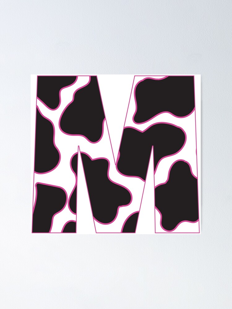 "cow print letter m" Poster by keeganemma | Redbubble