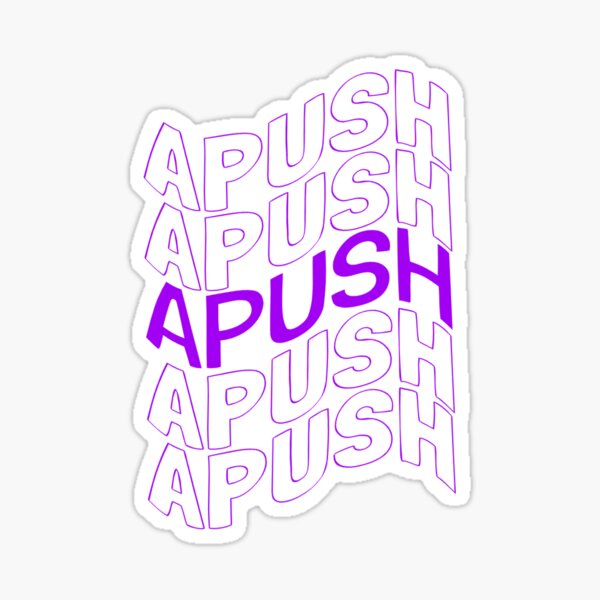 "APUSH design in purple " Sticker for Sale by byAandD | Redbubble