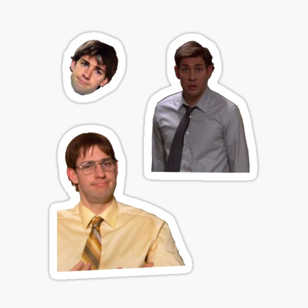 "Jim Halpert Sticker set - The Office US" Sticker for Sale by ...